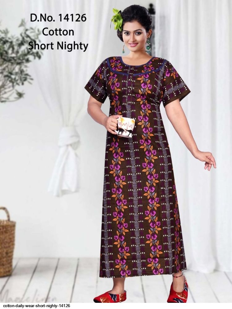 Cotton DAILY WEAR short nighty 14126