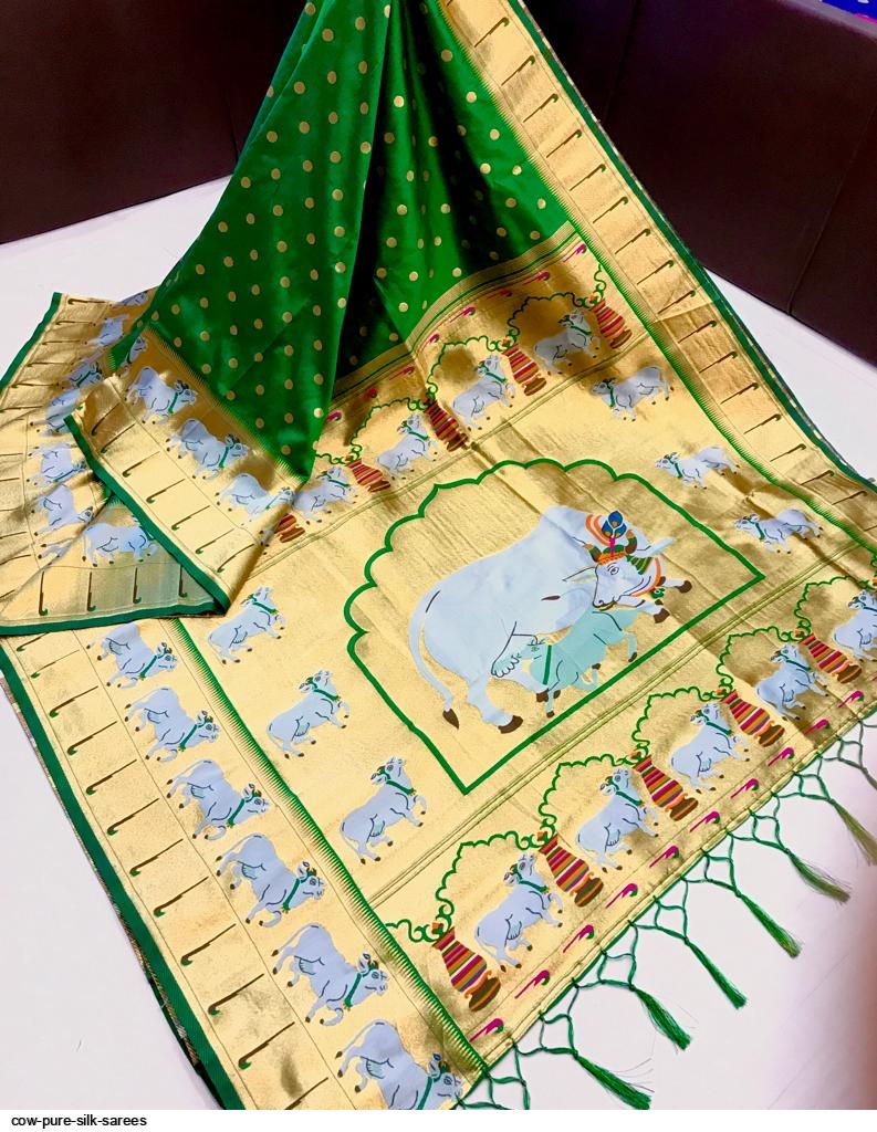 COW Pure silk sarees