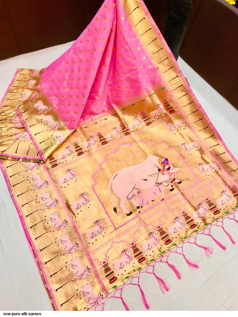 COW Pure silk sarees