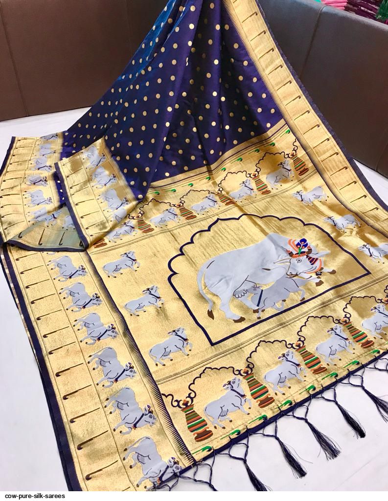COW Pure silk sarees