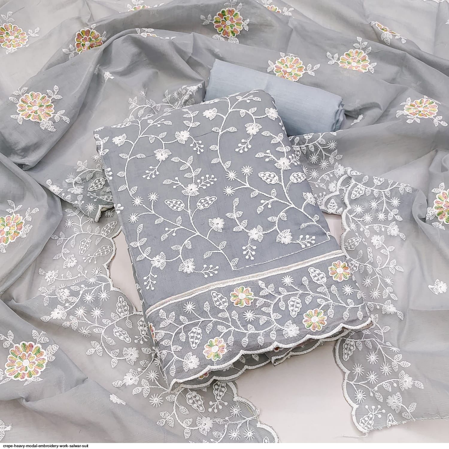 CREPE HEAVY MODAL EMBROIDERY WORK SALWAR SUIT