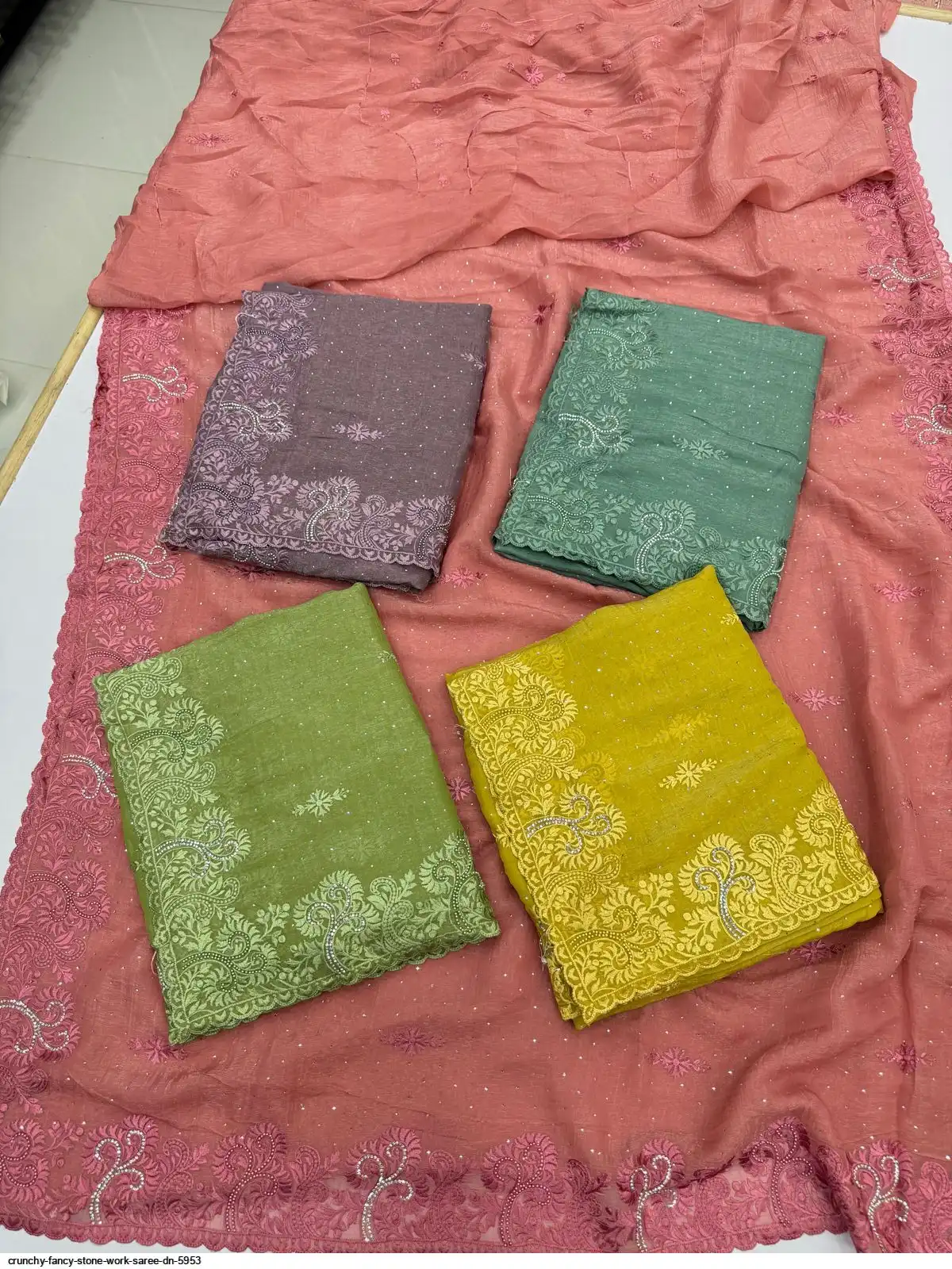 Crunchy FANCY Stone Work SAREE DN 5953