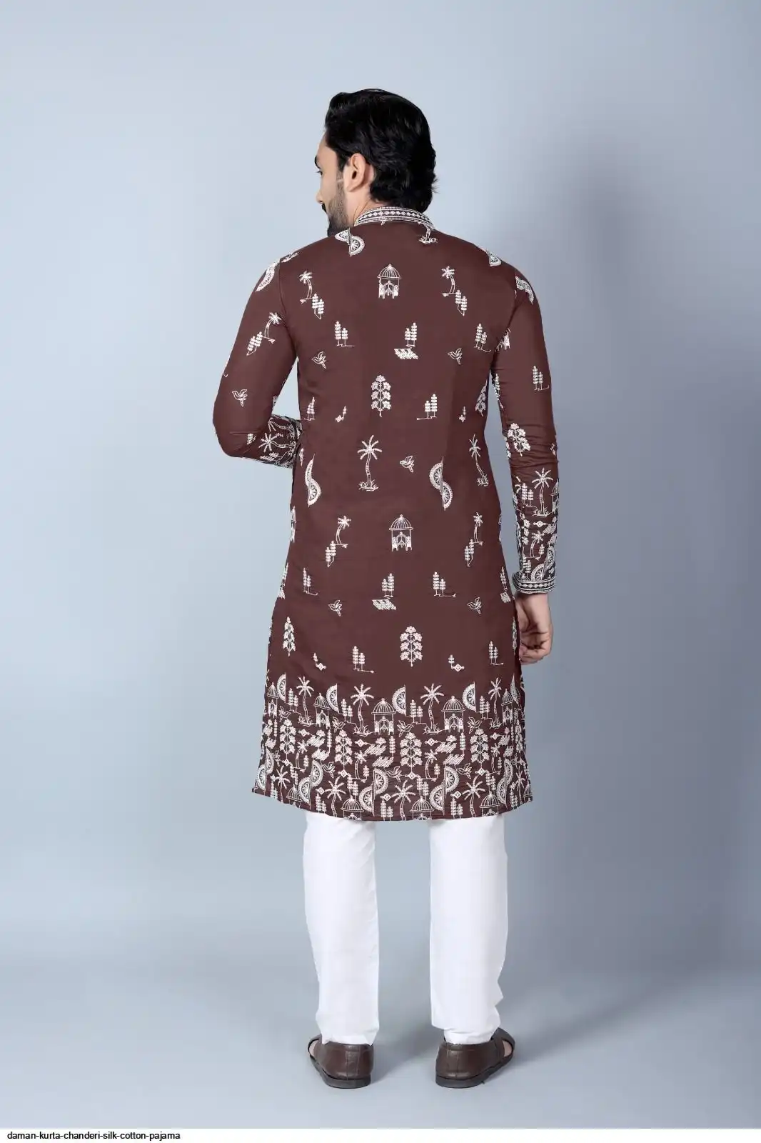 DAMAN KURTA Men's Chanderi Silk Kurta - Cotton Pajama Wholesale