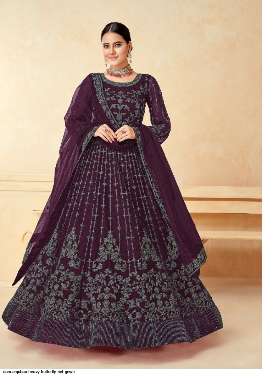 DANI ANJUBAA HEAVY BUTTERFLY NET GOWN