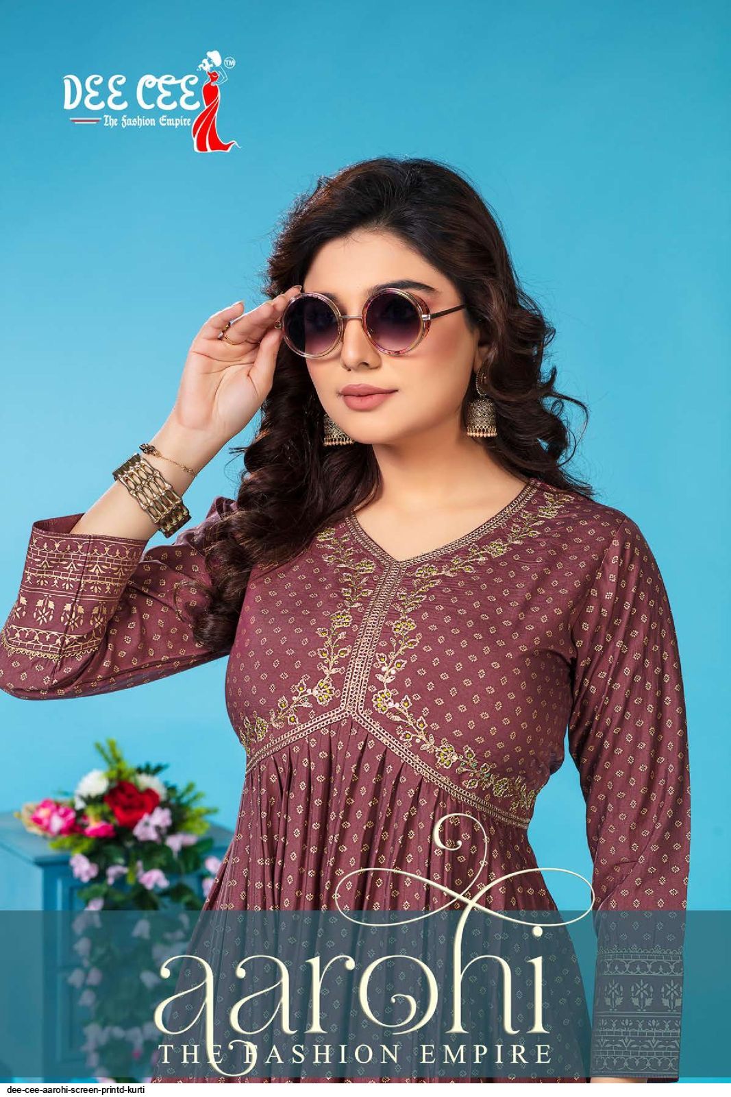 DEE CEE AAROHI SCREEN PRINTD KURTI