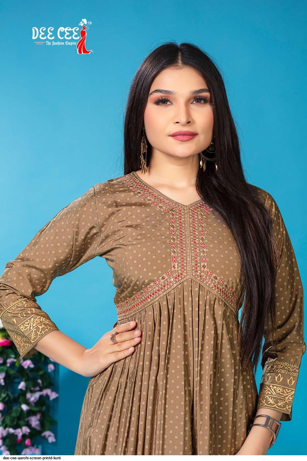 DEE CEE AAROHI SCREEN PRINTD KURTI