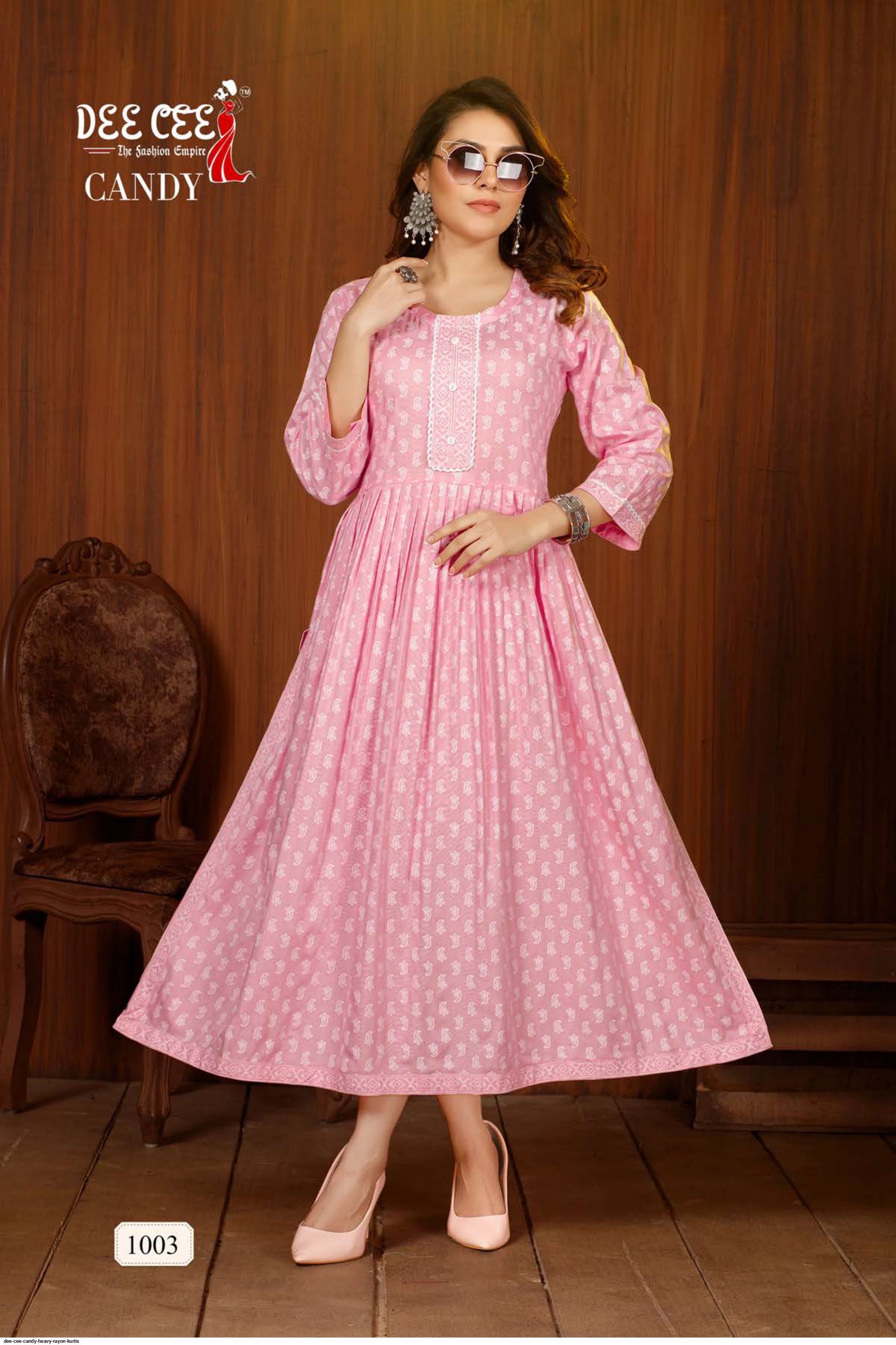 DEE CEE CANDY HEAVY RAYON KURTIS