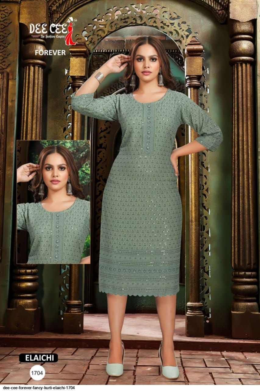 DEE CEE FOREVER FANCY KURTI ELAICHI 1704
