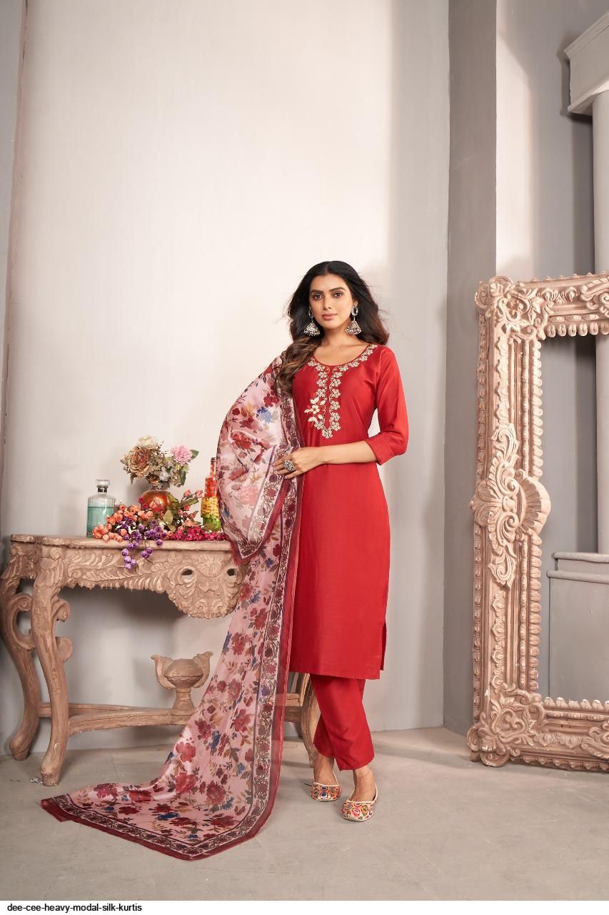 dee cee heavy modal silk kurtis