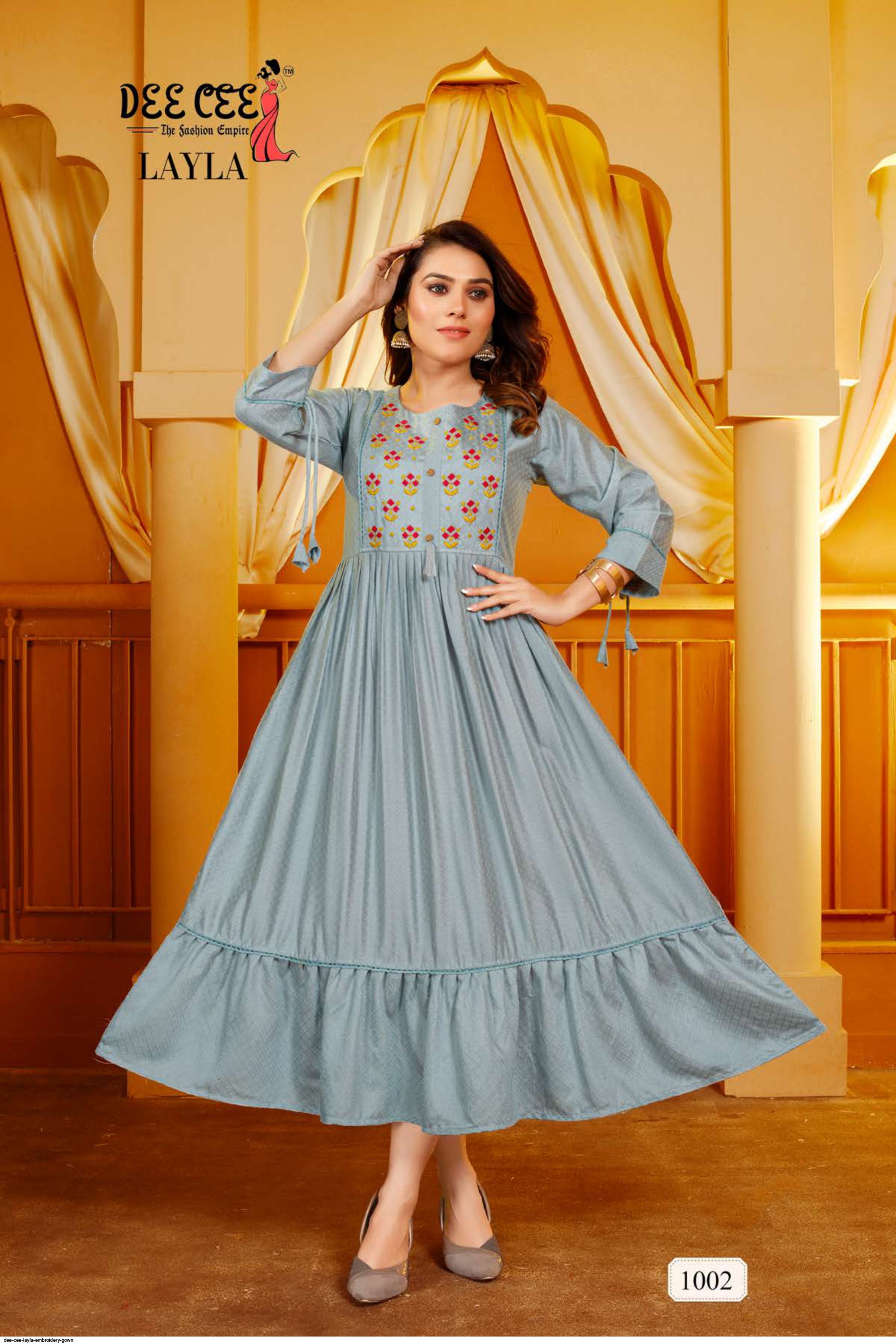 dee cee layla embroidery gown