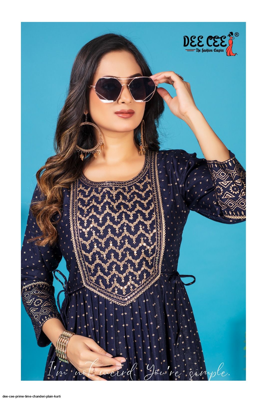 dee cee PRIME TIME CHANDERI PLAIN kurti