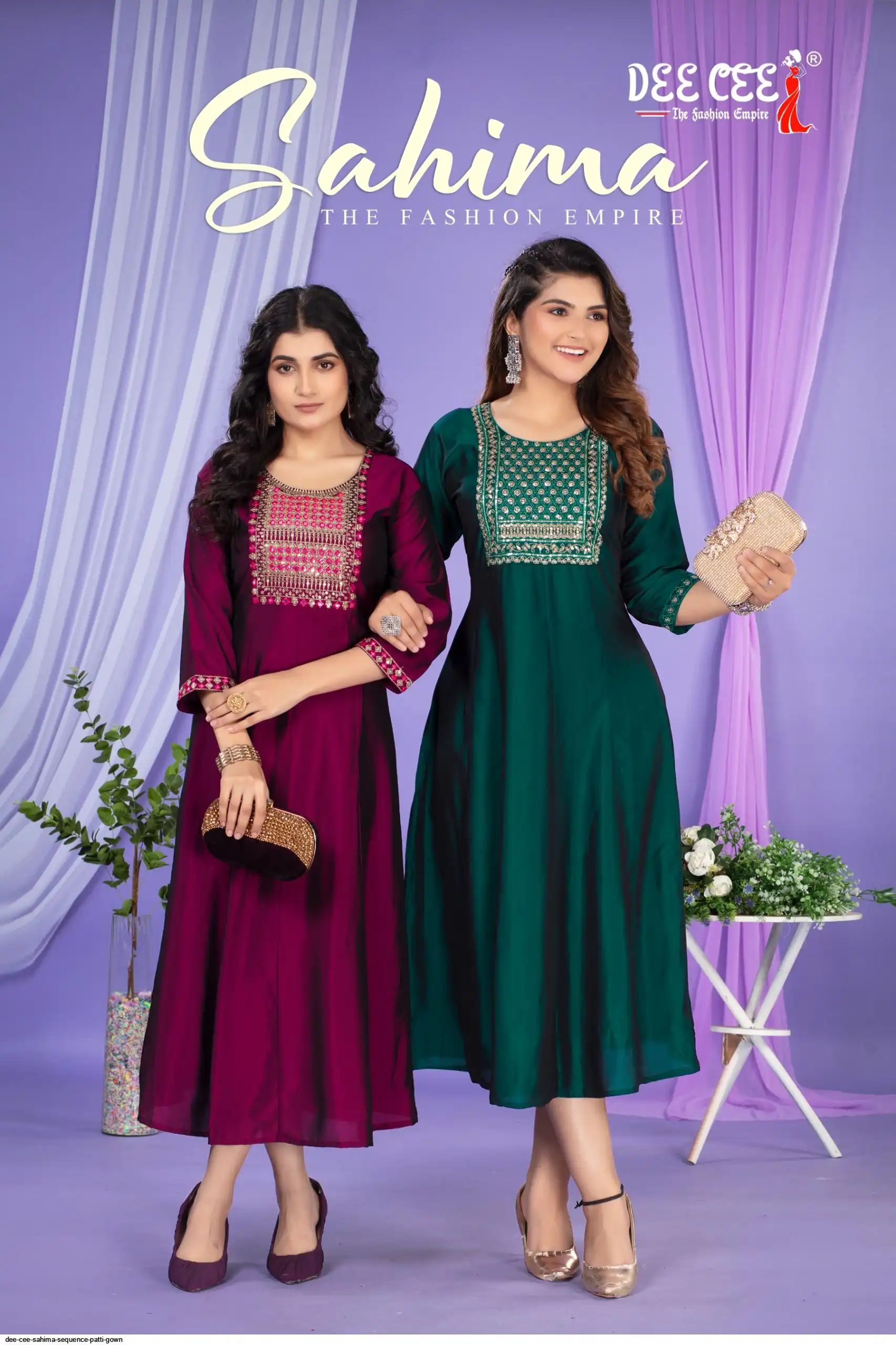 DEE CEE SAHIMA SEQUENCE PATTI GOWN