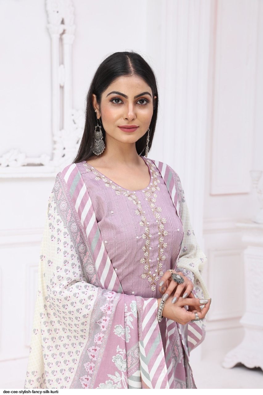 dee cee stylish fancy silk kurti