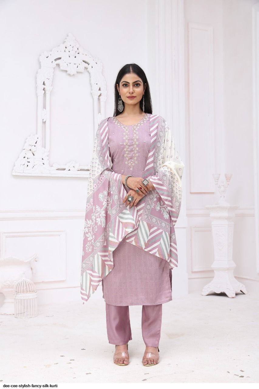 dee cee stylish fancy silk kurti