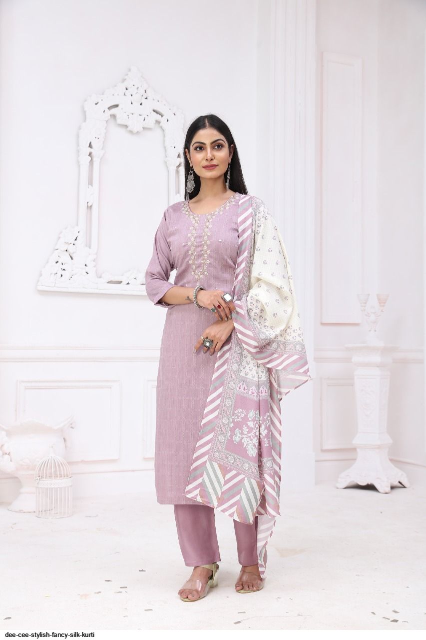 dee cee stylish fancy silk kurti