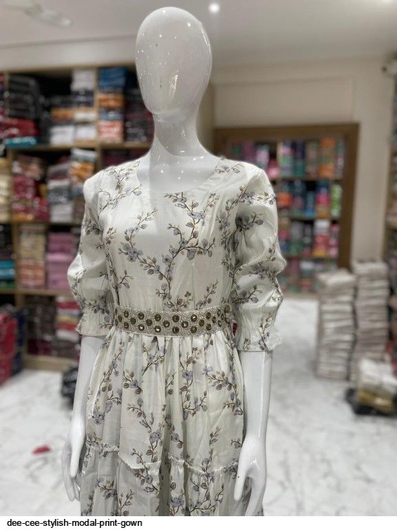 DEE CEE STYLISH MODAL PRINT GOWN