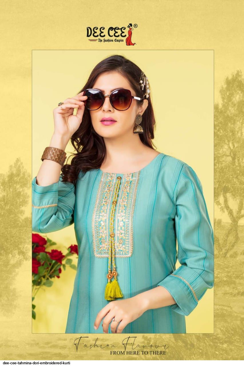 DEE CEE TAHMINA DORI EMBROIDERED KURTI