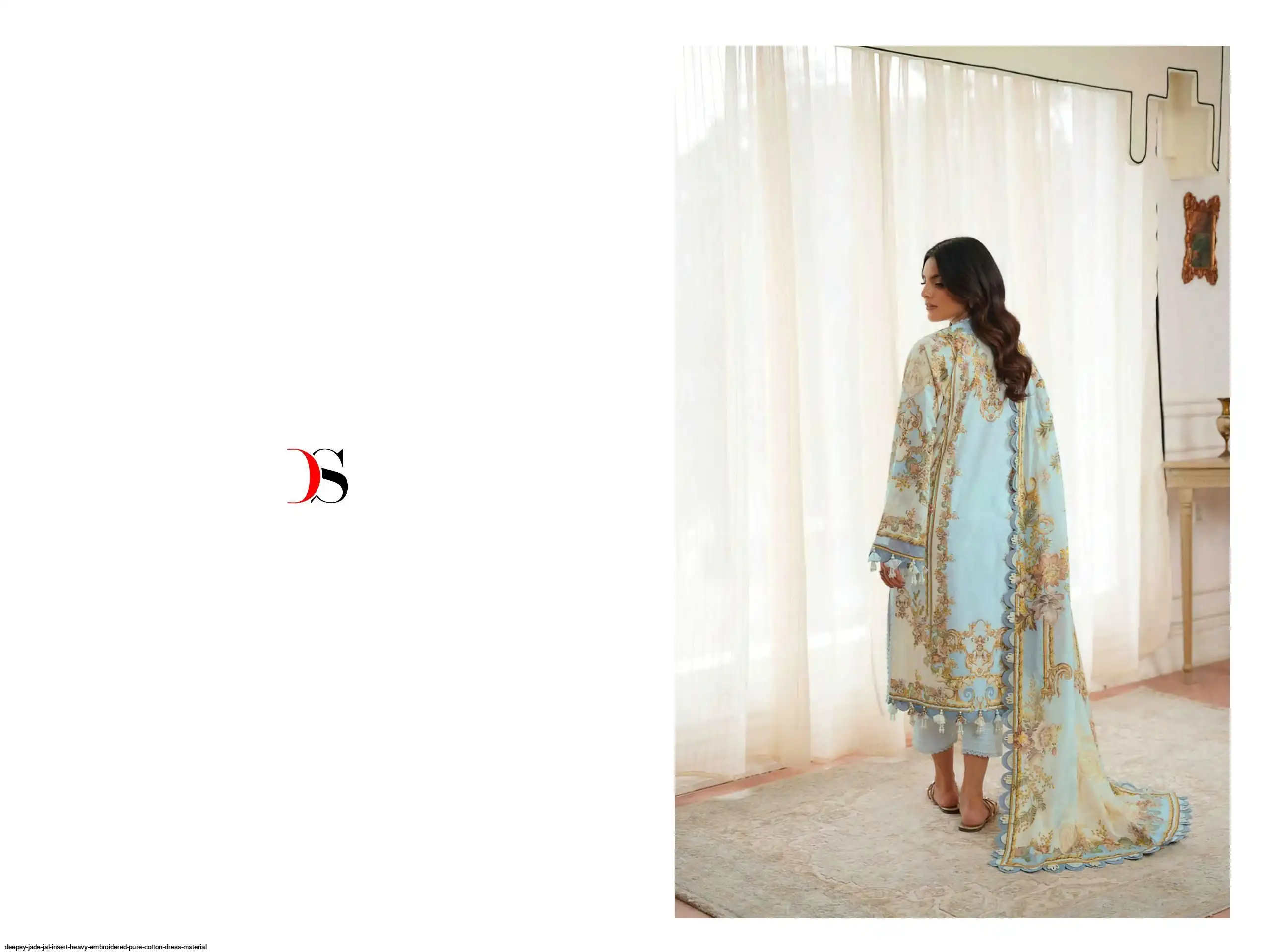 Deepsy Jade Jal Insert Pure Cotton Dress Material