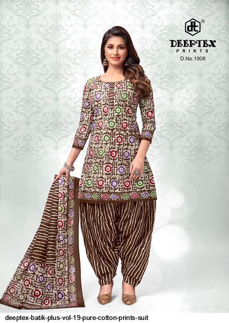 deeptex batik plus vol 19 pure cotton prints suit