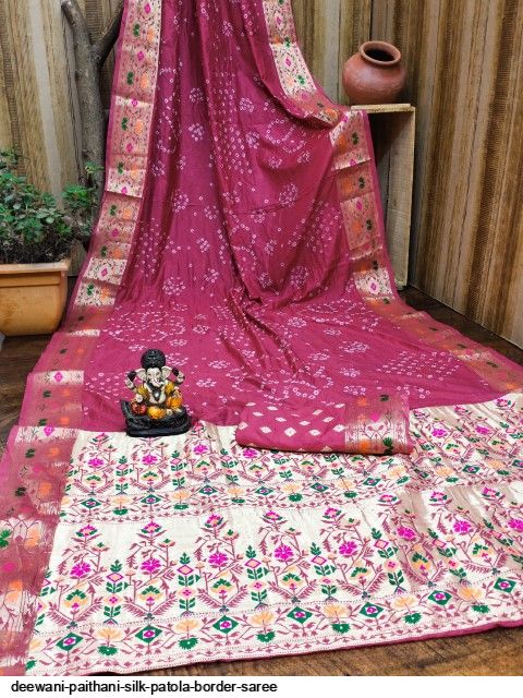 DEEWANI Paithani Silk PATOLA BORDER SAREE