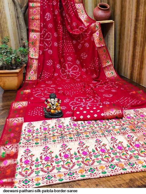 DEEWANI Paithani Silk PATOLA BORDER SAREE
