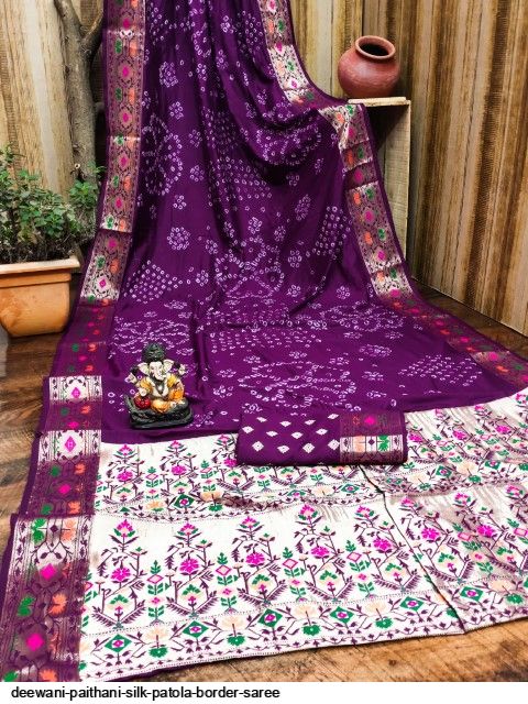 DEEWANI Paithani Silk PATOLA BORDER SAREE