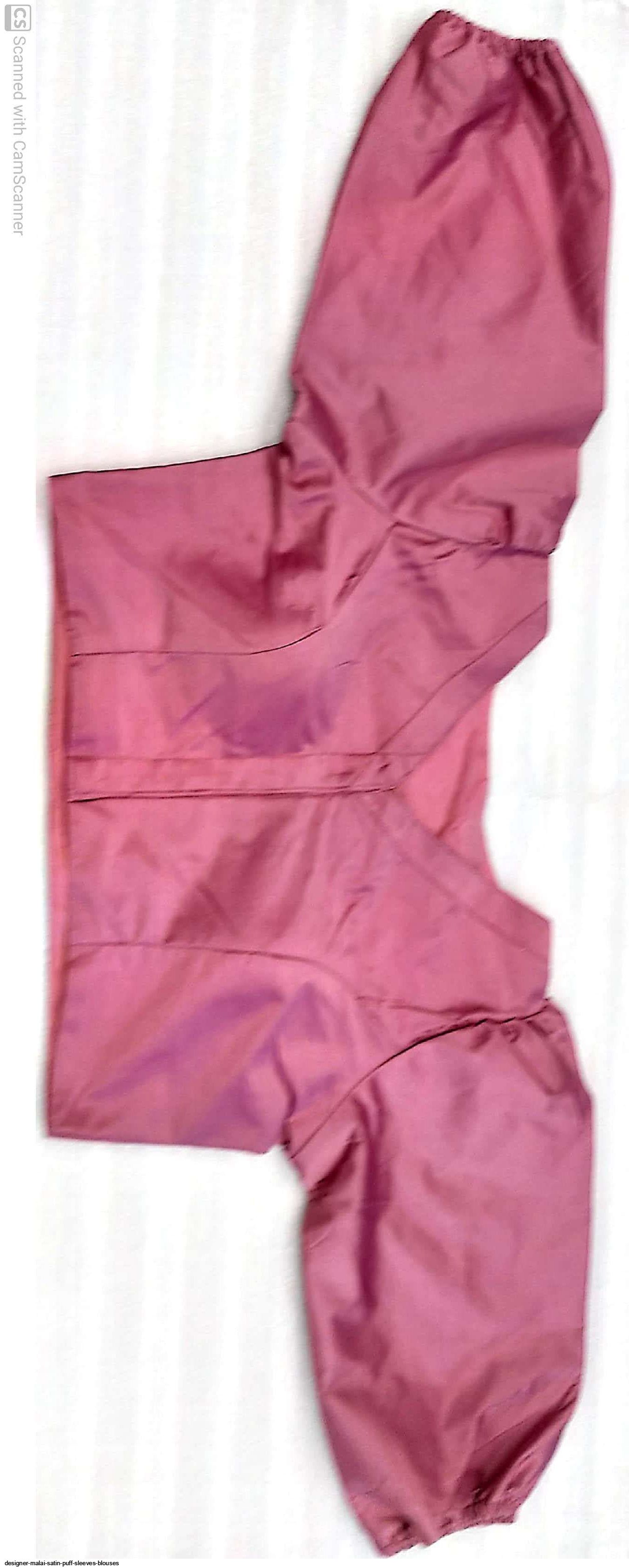 Designer Malai Satin Puff Sleeves Blouses