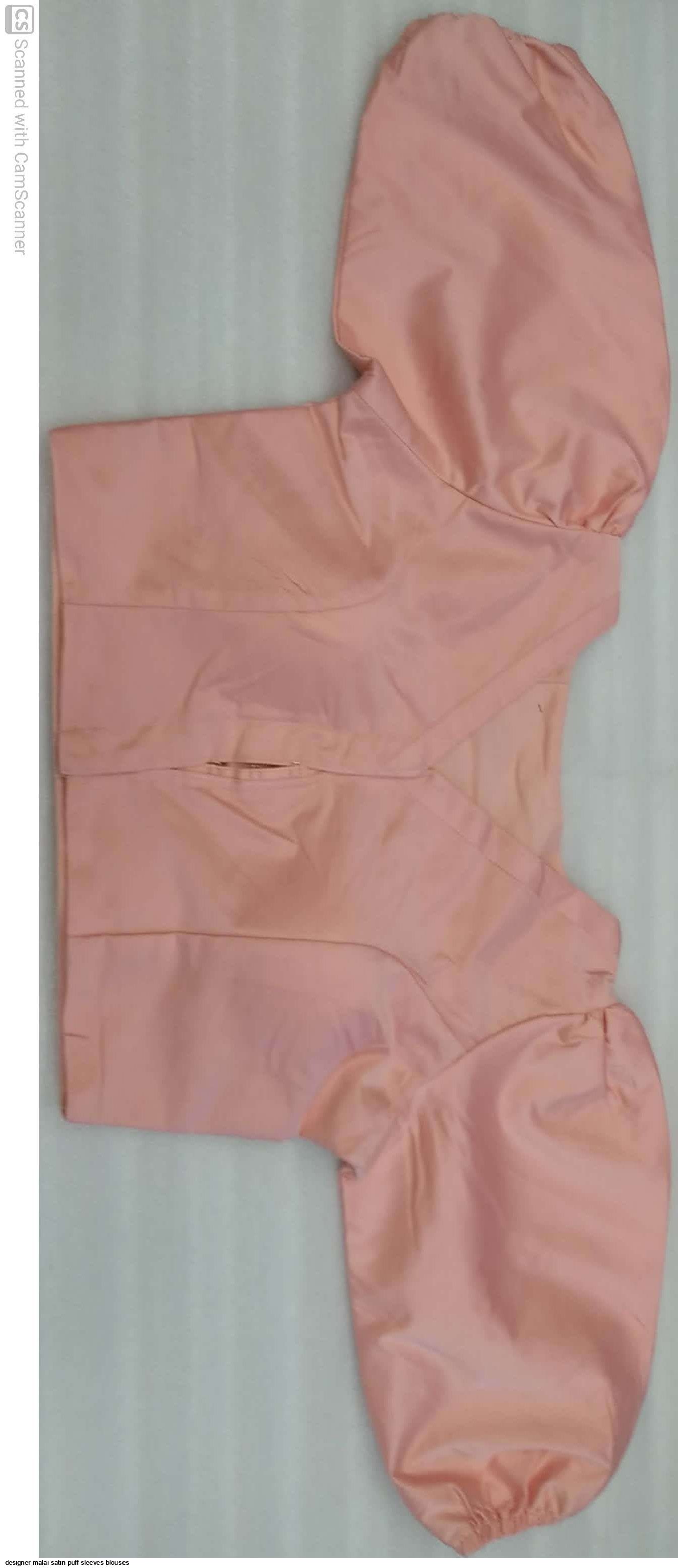 Designer Malai Satin Puff Sleeves Blouses