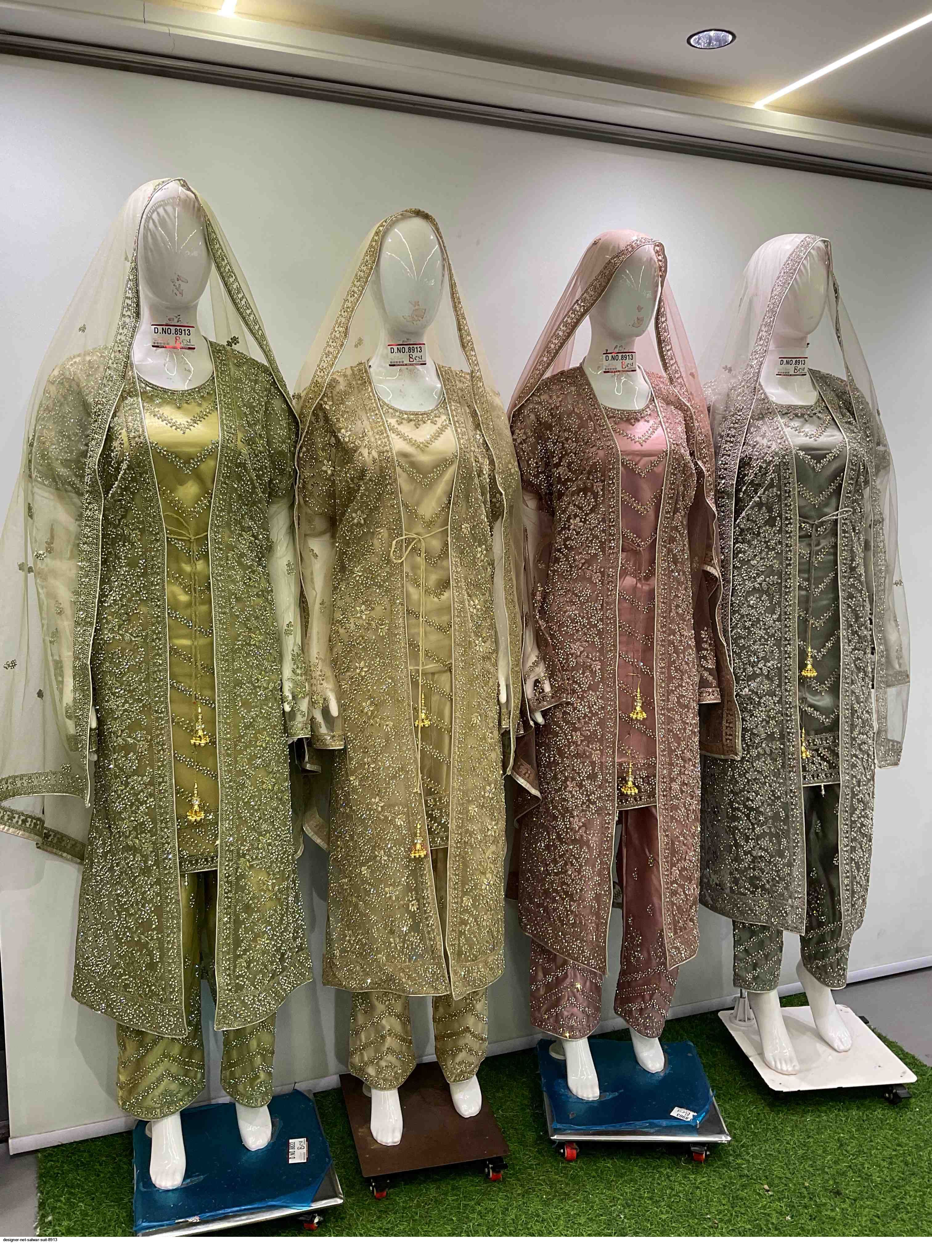 DESIGNER NET SALWAR SUIT 8913