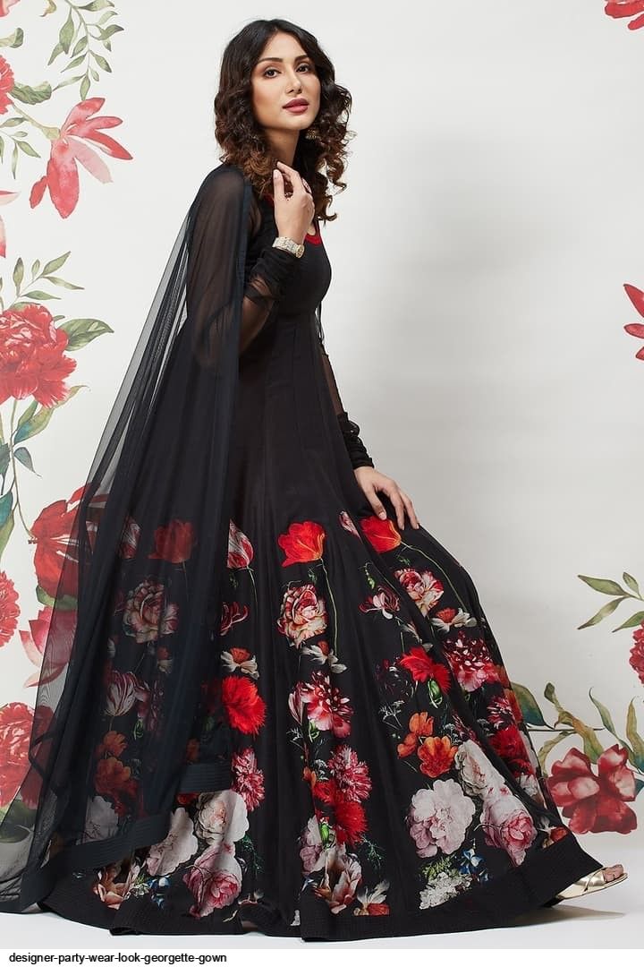 DESIGNER PARTY WEAR LOOK GEORGETTE GOWN