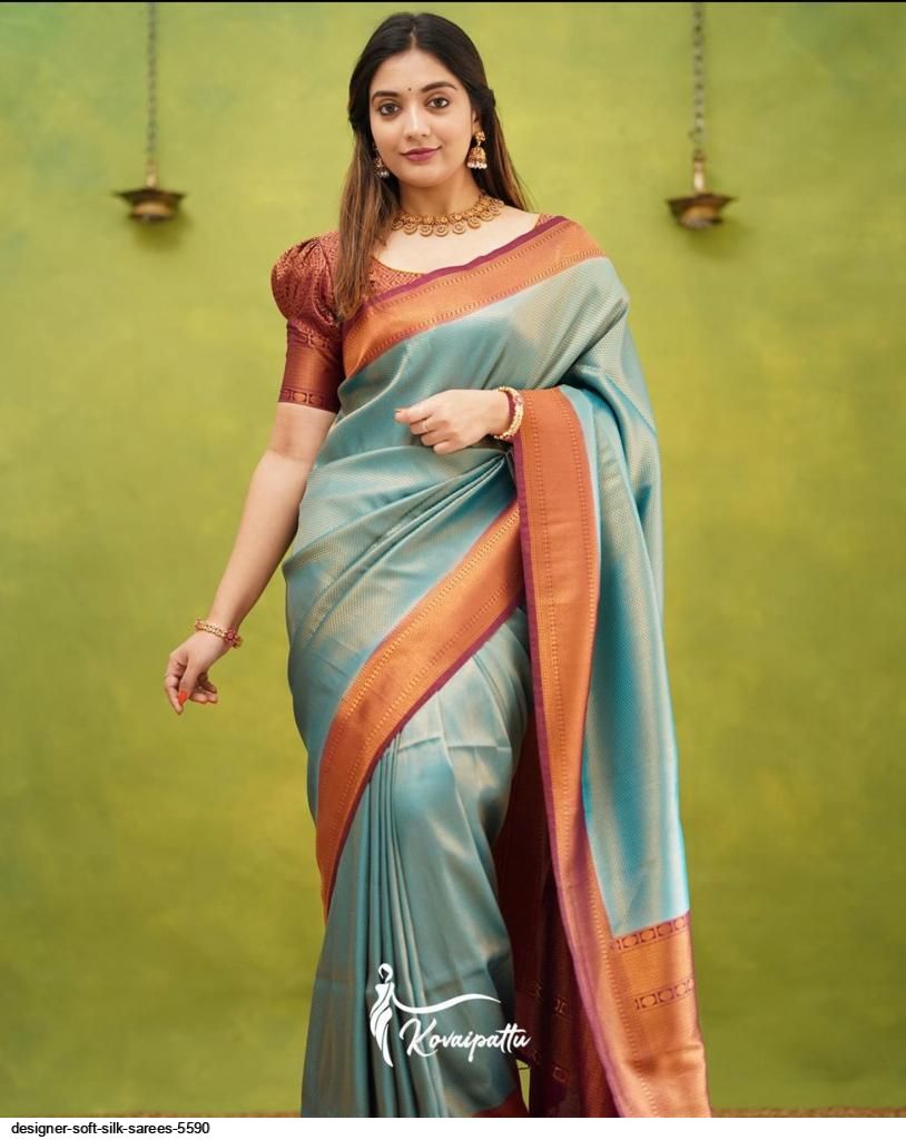 DESIGNER SOFT SILK SAREES 5590