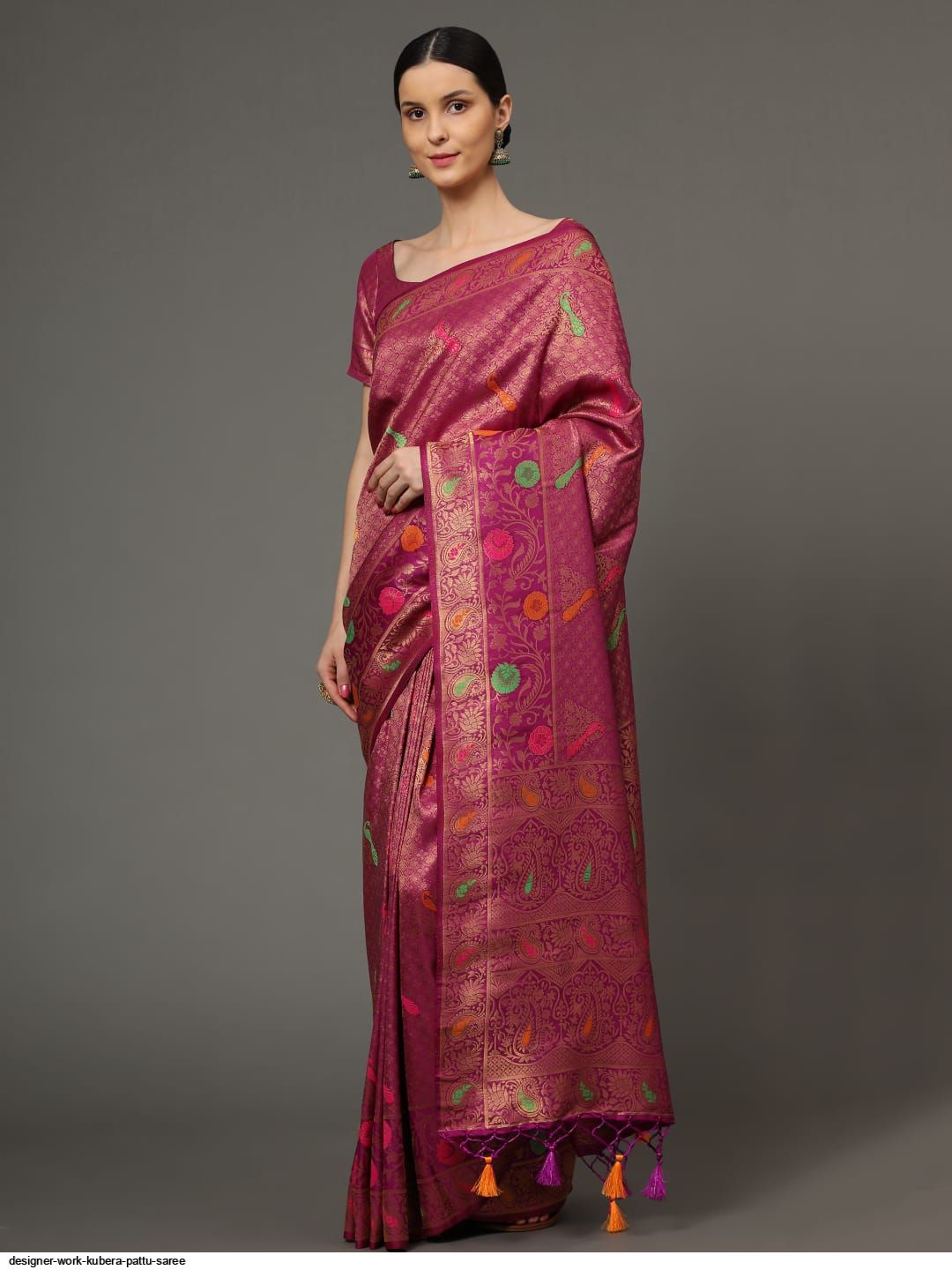 designer work Kubera Pattu saree