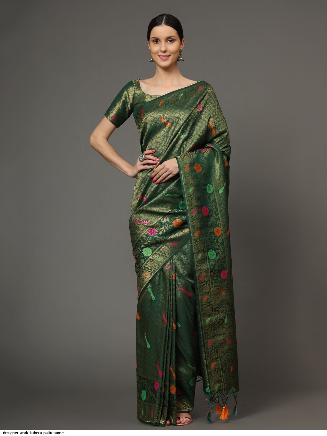 designer work Kubera Pattu saree