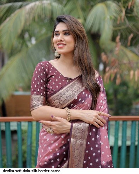 DEVIKA SOFT DOLA SILK BORDER SAREE