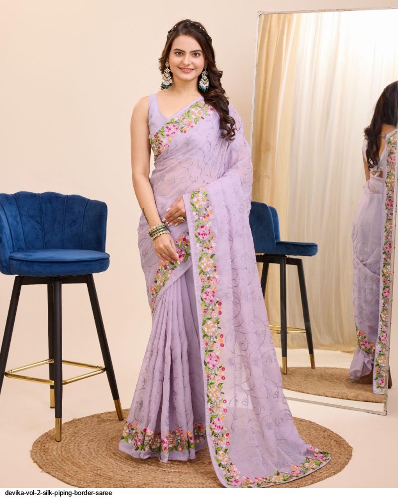 Devika VOL 2 Silk PIPING BORDER SAREE
