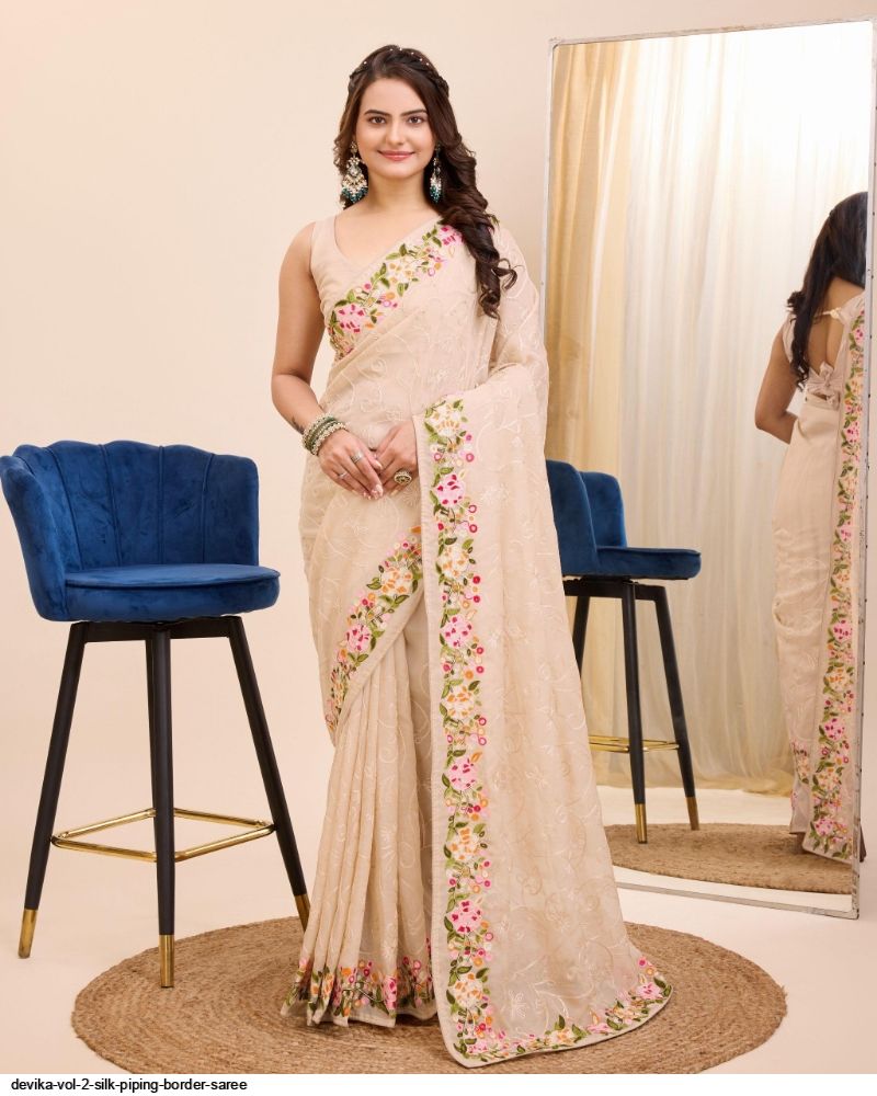 Devika VOL 2 Silk PIPING BORDER SAREE