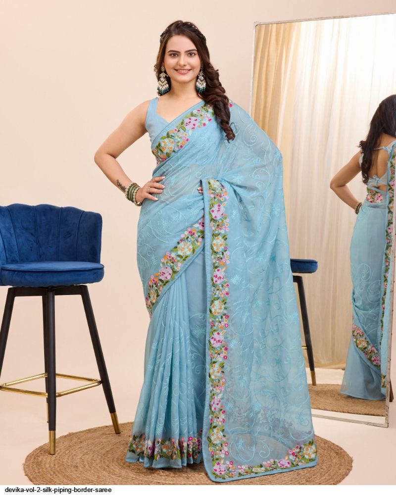 Devika VOL 2 Silk PIPING BORDER SAREE