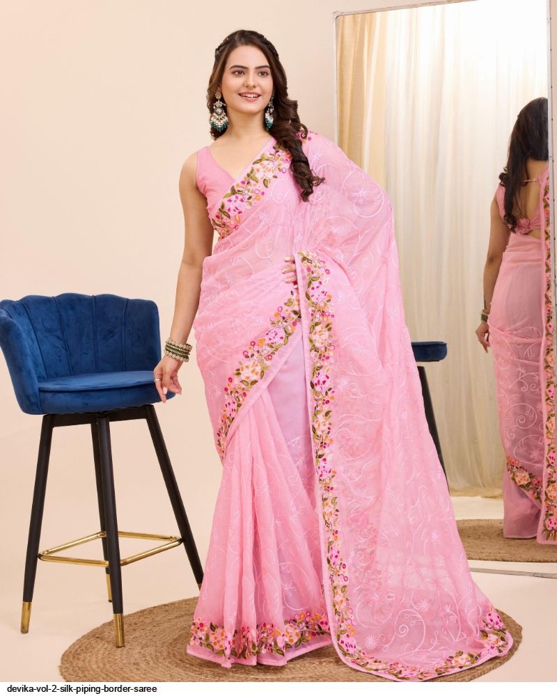 Devika VOL 2 Silk PIPING BORDER SAREE