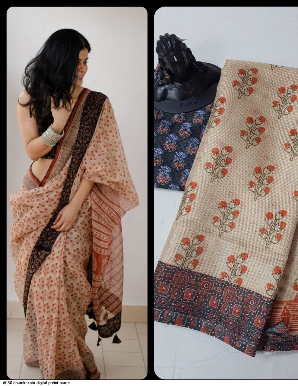 DF 30 CHAMKI KOTA DIGITAL PREINT SAREE