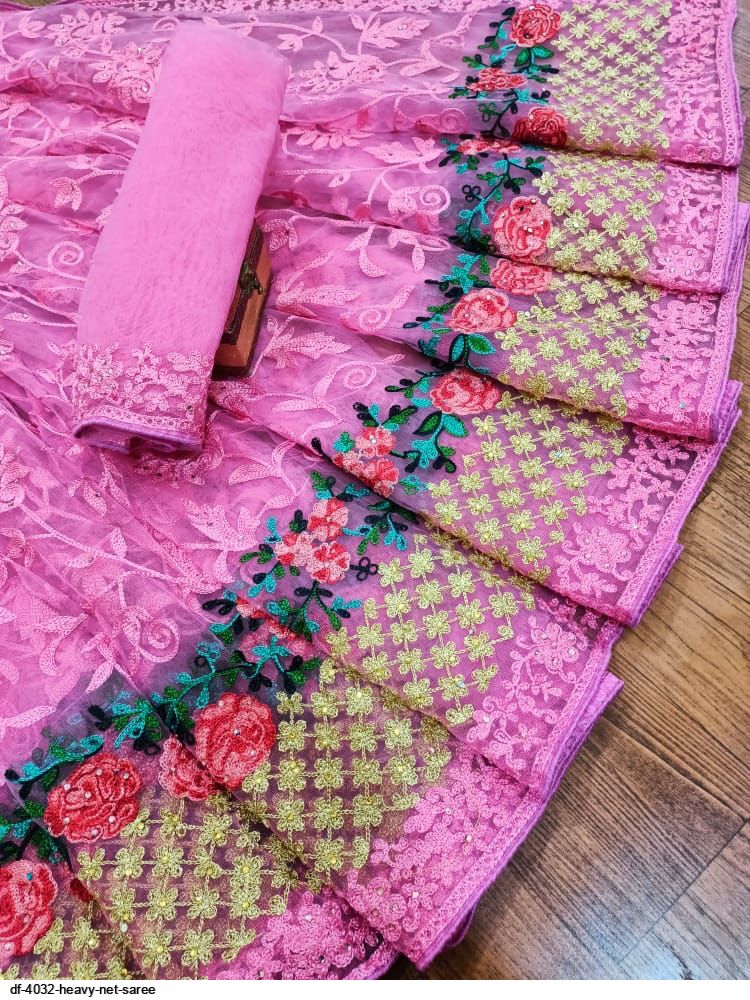 DF 4032 HEAVY NET saree