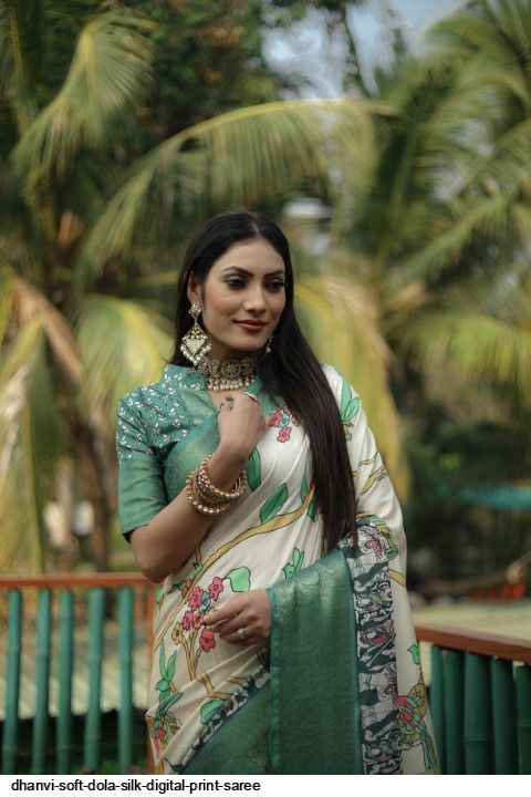 DHANVI SOFT DOLA SILK DIGITAL PRINT SAREE
