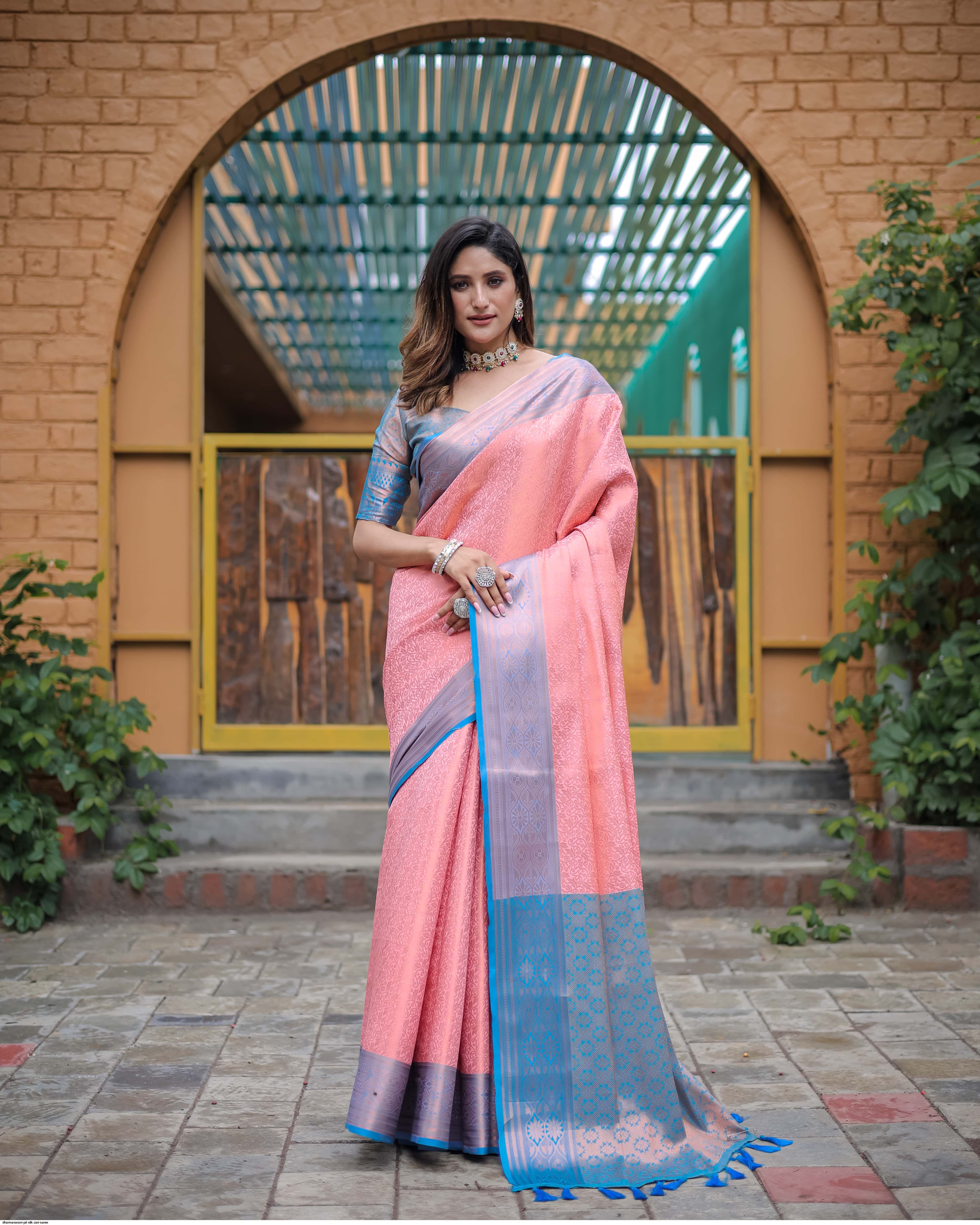 dharmavaram jal silk zari SAREE