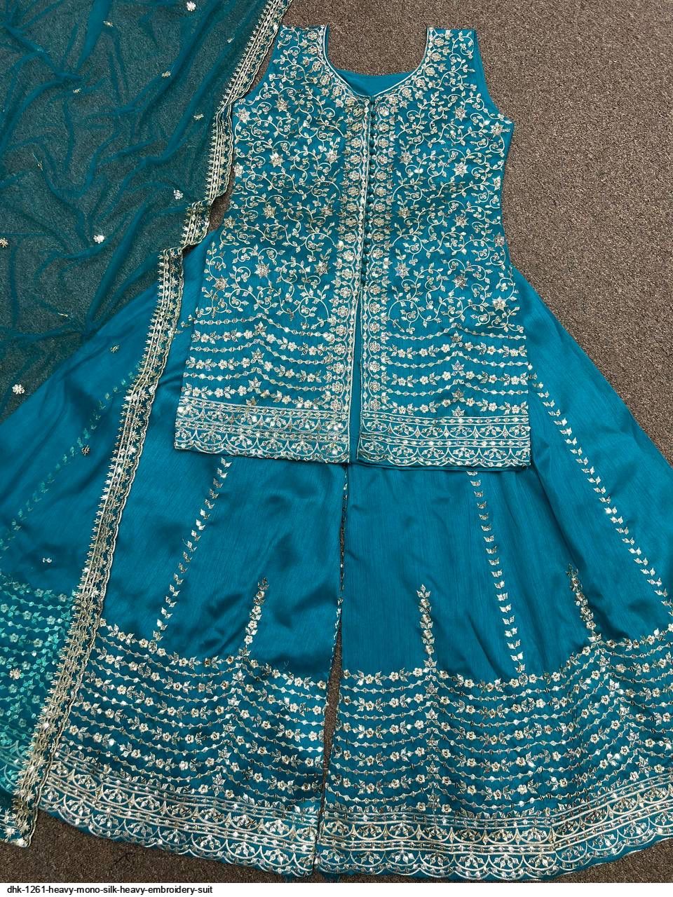 DHK 1261 Heavy mono silk HEAVY EMBROIDERY suit