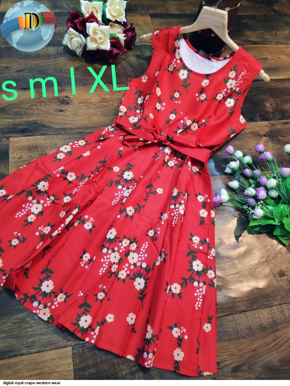 digital Royal Crape western wear