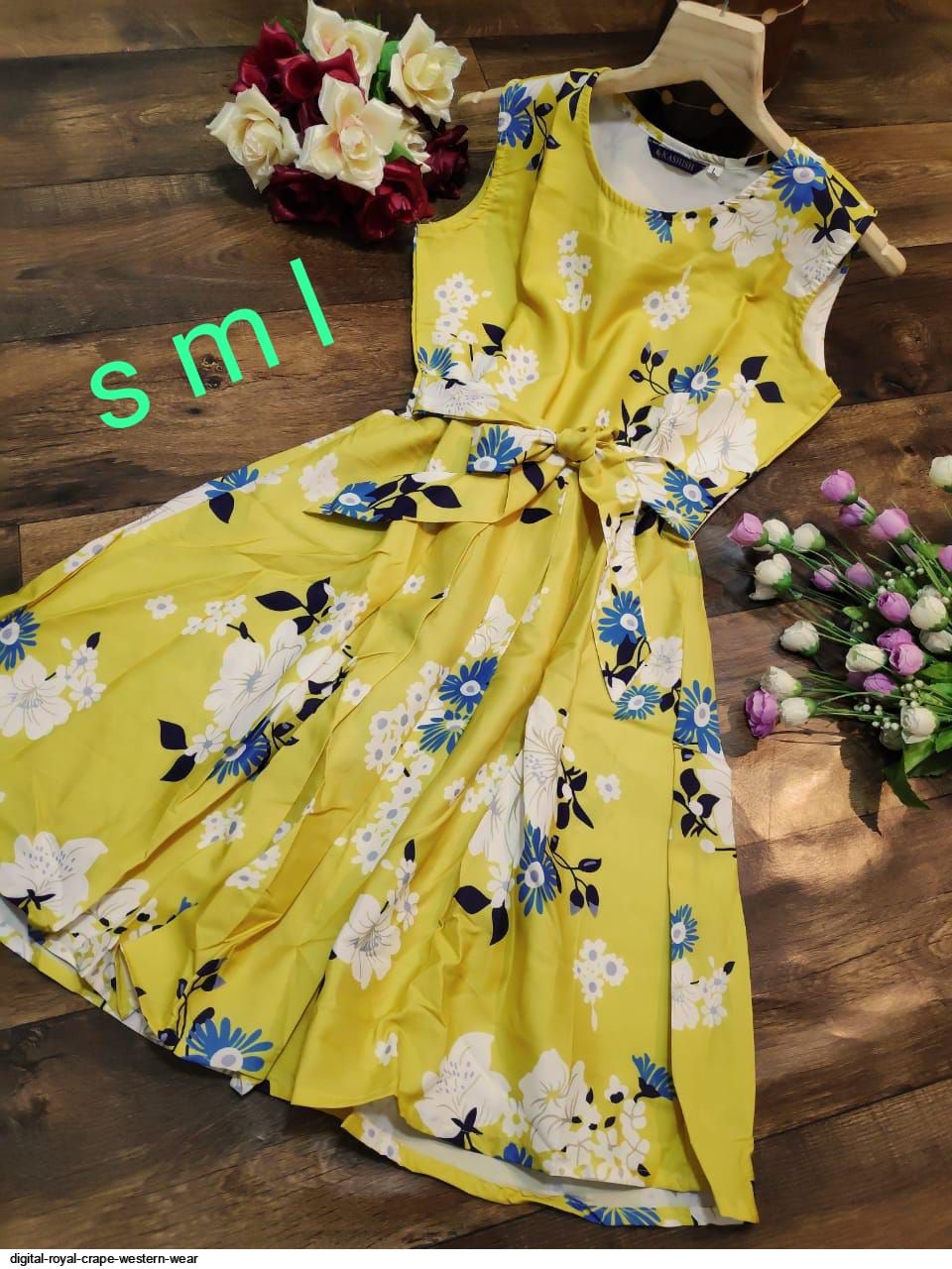 digital Royal Crape western wear