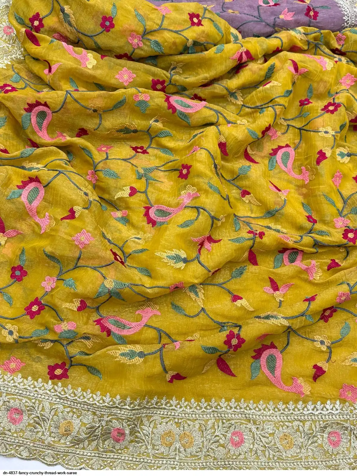 DN 4837 FANCY Crunchy Thread Work SAREE