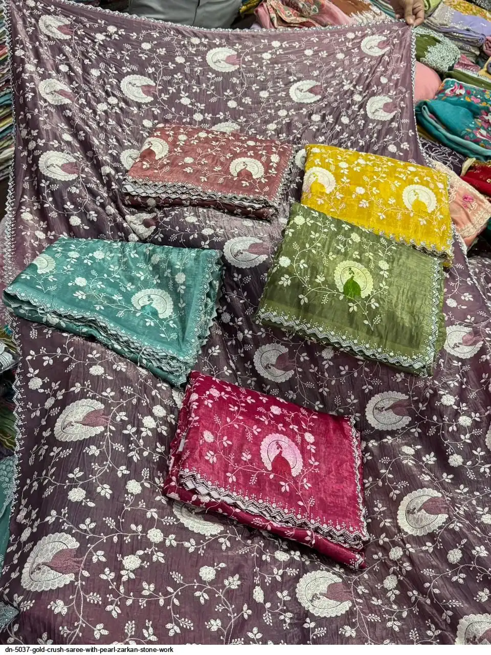 Design 5037 Gold Crush Saree – Wholesale Bridal Saree