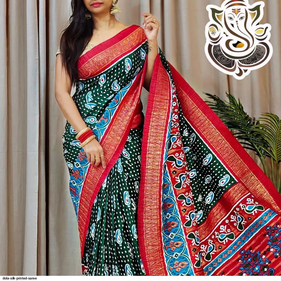 DOLA SILK PRINTED SAREE