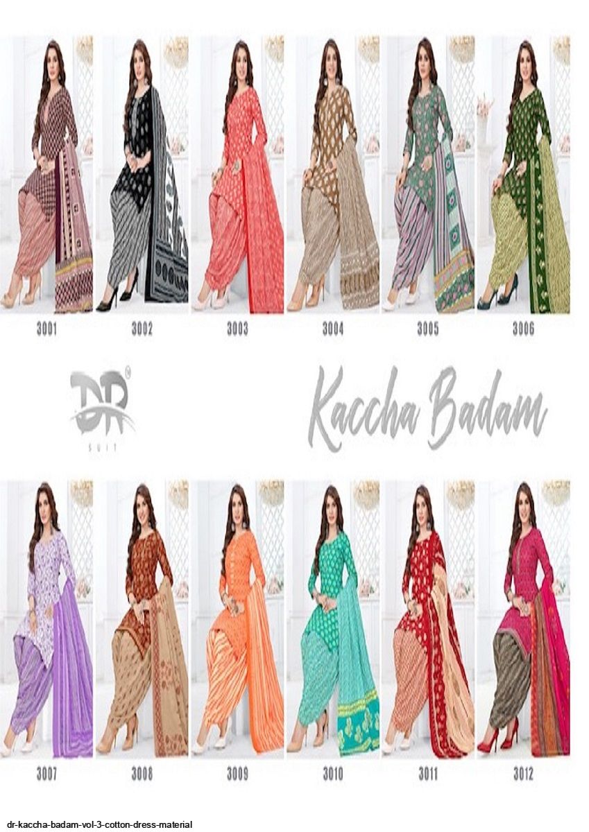 DR Kaccha Badam Vol 3 COTTON DRESS MATERIAL