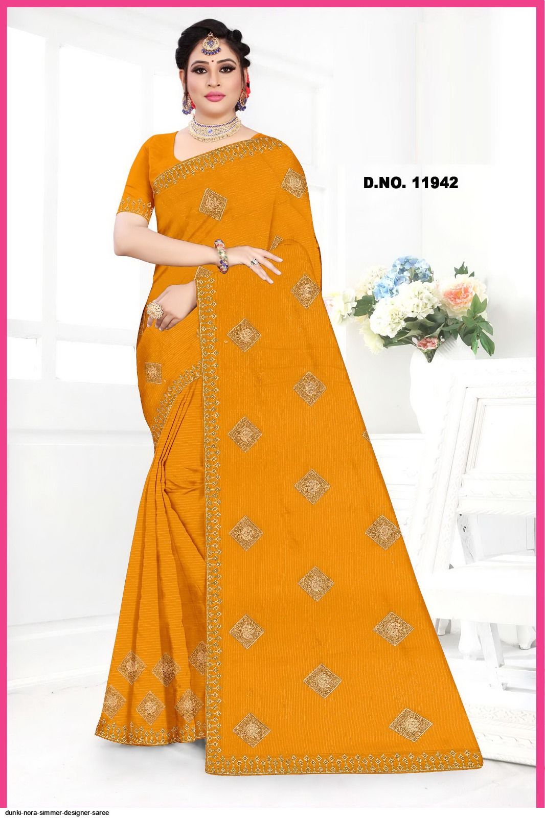 DUNKI NORA SIMMER DESIGNER SAREE